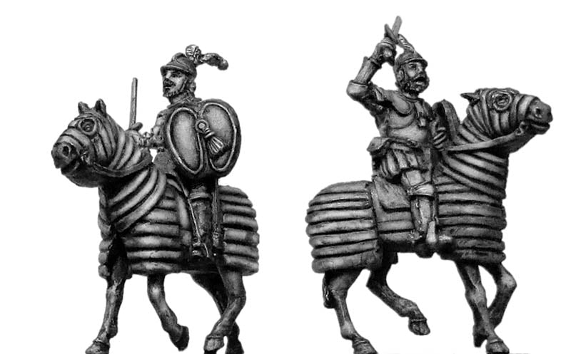 Mounted Swordsman on barded horse (28mm) | Eureka Miniatures UK