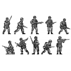 Infantry section advancing cautiously (20mm) | Eureka Miniatures UK